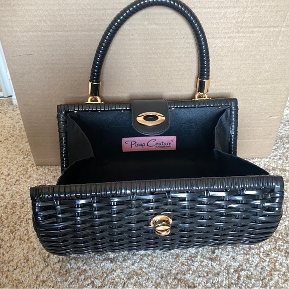 Pinup Couture | Bags | Pinup Couture Wicker Baguette Purse | Poshmark